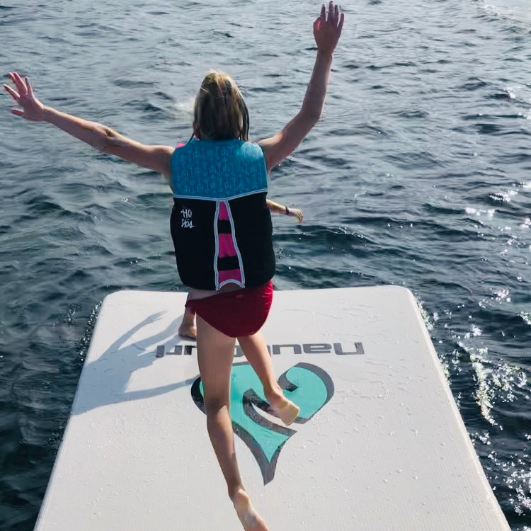 NautiPad Inflatable Swim Mat Lily Pad Swim Platform Play Mat ...